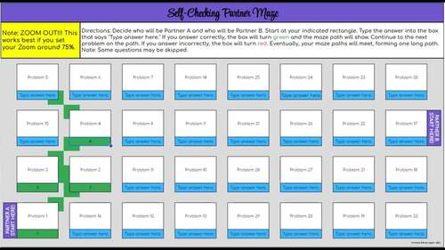 Editable Digital Partner Maze Template Mega-Bundle by Erica Loves Math