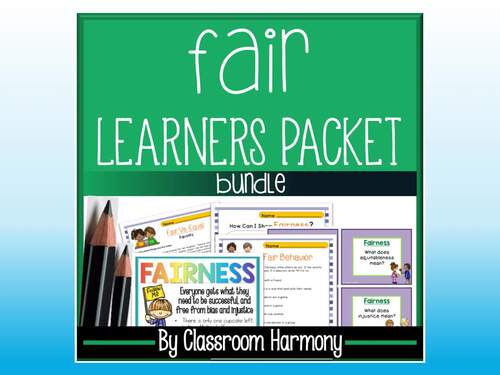 Fair Learners Packet & Fairness Bundle | SEL & Character Ed | Justice ...