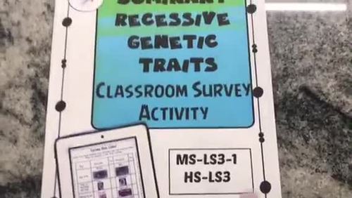 DOMINANT RECESSIVE GENETICS TRAITS Classroom Survey Activity Distance ...