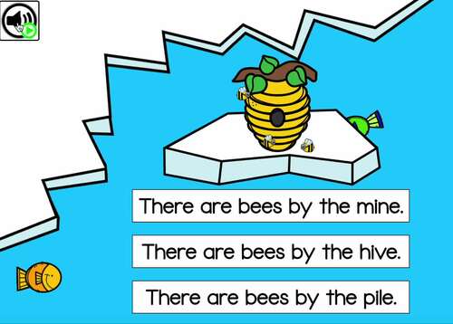 Long I CVCe Sentences Read and Match Fluency BOOM CARDS by Tong Stevens