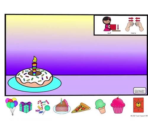 Core Word Scenes Boom Cards™ with Editable Phrase Strips for Speech Therapy