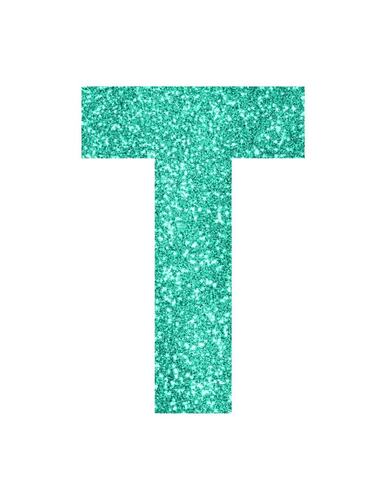 Teal Bejeweled Taylor Swift Letter Cutouts For Bulletin Board Displays