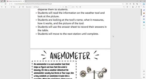 Weather Instruments Gallery Walk Weather Tools by A Dads Classroom