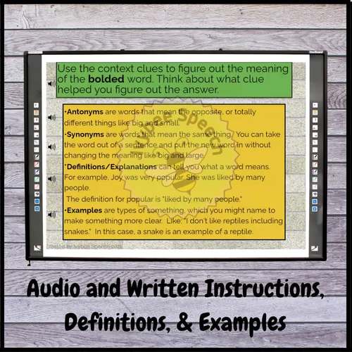 Context Clues Tier 2 Vocabulary Boom Cards Bundle 2 Middle School and Older