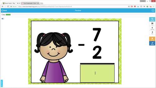Subtraction Boom Cards - Subtract Within 10 | Digital Subtraction Fact ...