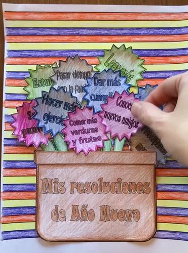 Spanish New Year's Resolution Holiday Project by sra Collier | TPT