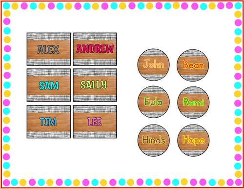 Printable Student Name Labels, Editable Classroom Labels, Book Bin Labels