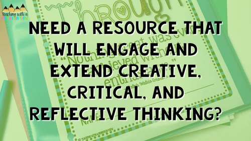 Weekly Creative & Critical Thinking Journal #1 by Teaching With a ...