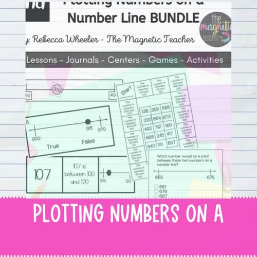 Plotting 3 Digit Numbers on a Number Line BUNDLE by The Magnetic Teacher