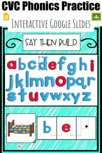 Distance Learning: Phonics CVC Practice - Interactive Google Slides