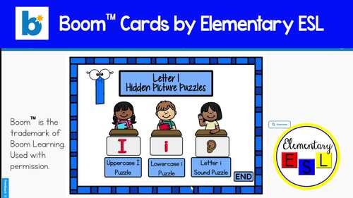 Letter I BOOM Cards w/ Audio: Letter ID & Short i Letter Sound Practice