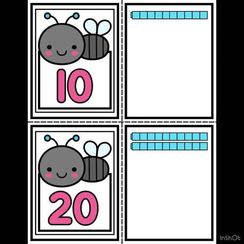 Spring Fly Counting by 10s Matching Cards | Numbers 10 to 120 | TPT