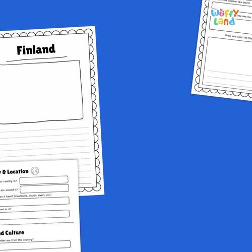 FINLAND Country Study | Geography Research Project & Printable Worksheets