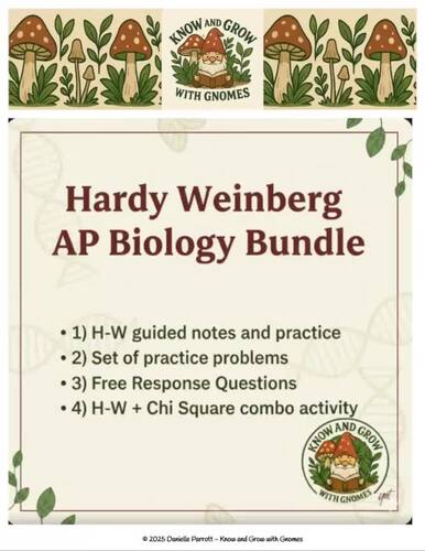 Hardy-Weinberg Bundle | Guided Notes, Practice, FRQs, and Chi-Square ...