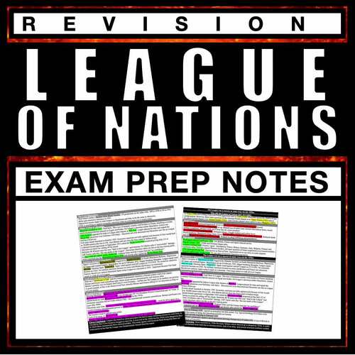 League of Nations Revision Menu | Study Activity | Gr 9–12 | TPT