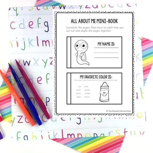 Kindergarten Yearlong Curriculum Bundle by The Relaxed Homeschool LLC