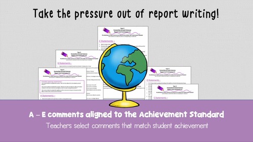 Australian Curriculum Year 4 HASS Report Card Comments by Ideacations