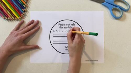 Earth Day Activity | Earth Science | 3D Writing Prompt Craft | Grade 1-6