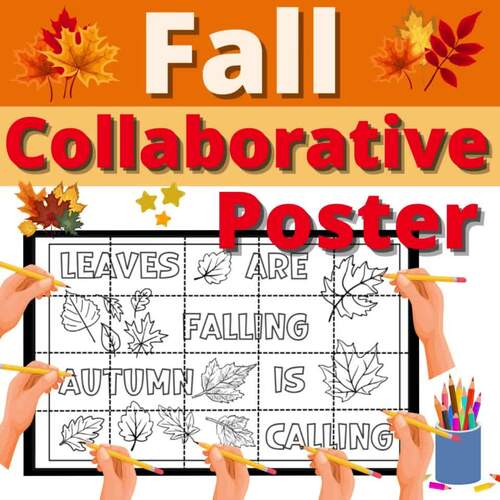 Fall Collaborative Poster Activity Bulletin Board Decor Banner Resource