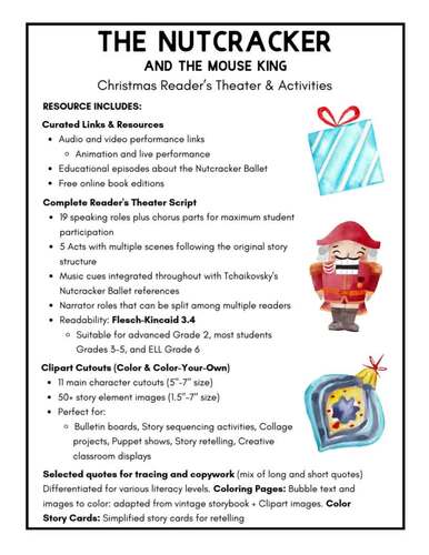 The Nutcracker Christmas Story Reader's Theater Script & Creative ...