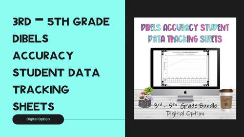 DIBELS Reading Accuracy Student Data Tracking Bundle: 3 - 5 Digital Option