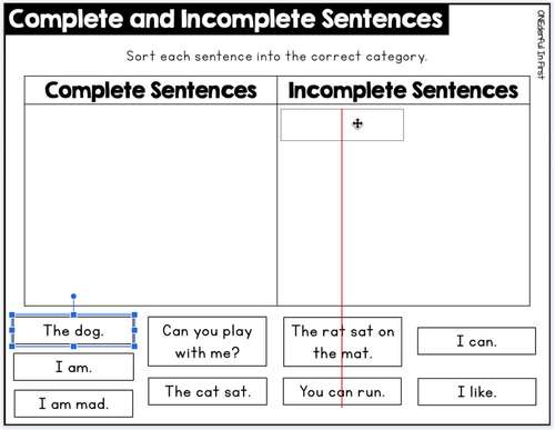 Complete and Incomplete Sentences for Google (Complete Sentence Practice)