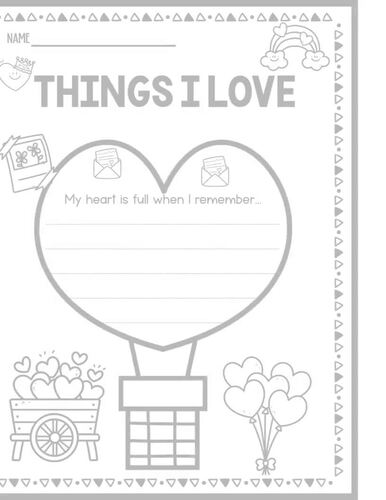 My Heart Is Full Writing | My Heart is Full Valentine's Day Writing
