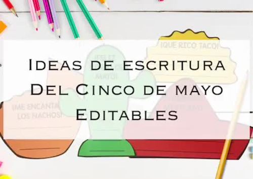 Editable Cinco de Mayo Writing Prompts in Spanish | Escritura Cinco de Mayo
