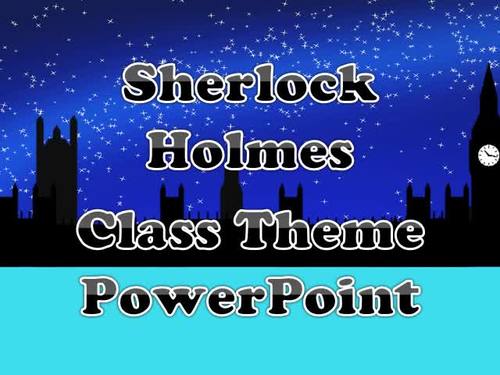 Sherlock Holmes Theme PowerPoint (Turquoise) by The TOTY Class | TPT