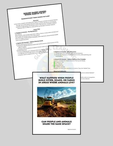 IB PYP Sharing the Planet | Animal Habitats Dilemmas | Inquiry-Based Lesson