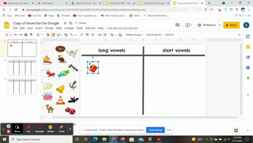 Vowel Sorts for Google Slides by The Tote Bag Teacher | TPT
