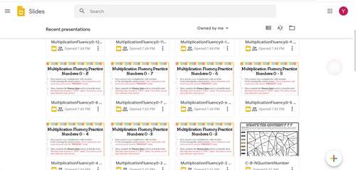 BUNDLE Multiplication Facts Practice and Timed Quiz Using GOOGLE SLIDES