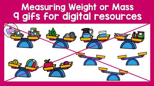 Math Measurement Weight or Mass Animated GIF Clip Art Animation Heavy Light