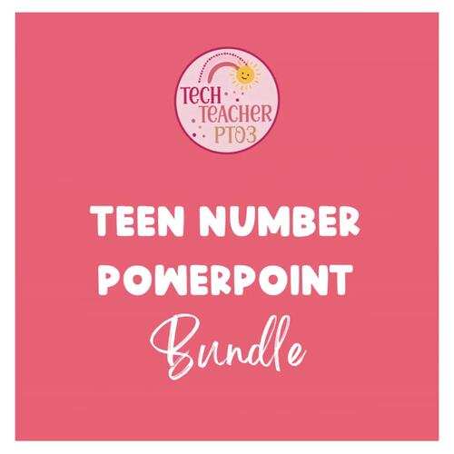 Teen Number PowerPoint Counting Bundle Kindergarten and Year 1 Math