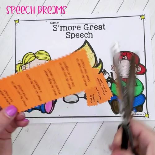Camping Speech Therapy Craft for Articulation & Language: Smore | TpT