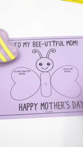 Mother’s Day Craft | 3D Bee Card | “Mom, You’re Bee-utiful” Craft ...