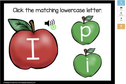 Apple Alphabet Matching Boom Cards™ capital and lowercase letter ...