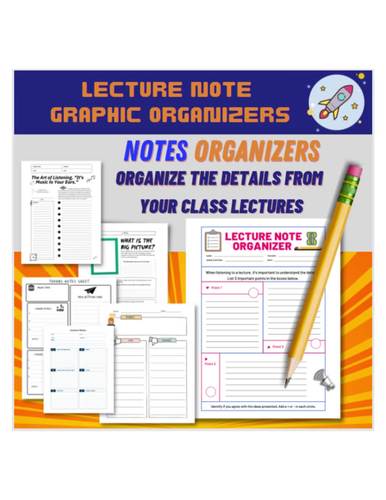 Lecture Notes Graphic Organizers by Special Ed Universe by Clayton McCombs