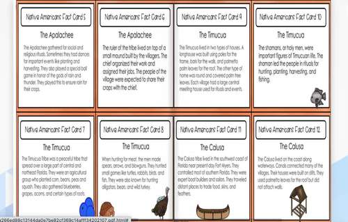 Florida Native Americans Scavenger Hunt Activities by White's Workshop