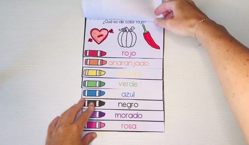 Colors in Spanish | Flip book | Los colores en español by Ms Herraiz