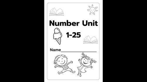 Numbers Unit: Learning and Practicing 1-25 Activities by Taro Creator