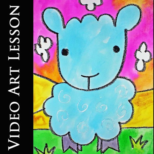 Easy Video Art Lesson Directed Drawing & Watercolor Painting a Sheep ...