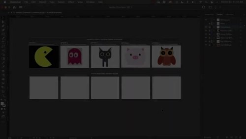 Adobe Illustrator - Shape Builder Tool Simple Character Creations