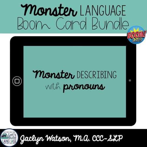 Monster Language Boom Card™ Bundle by Let's Build Language- Jaclyn Watson