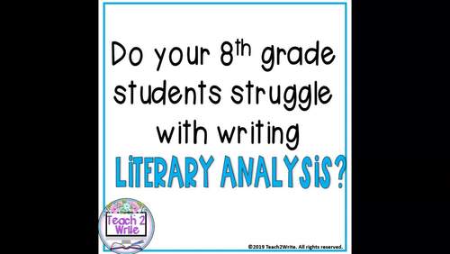 Writing Response Paragraphs all 8th grade Reading Bundle RI.8.1-8.10 RL ...
