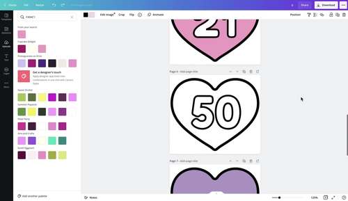 Heart with Numbers Clip Art PNG and Canva Templates to create any ...