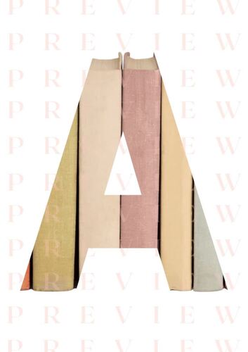 Books Library Read Print A-Z 0-9 Decor | Printable Bulletin Board ...