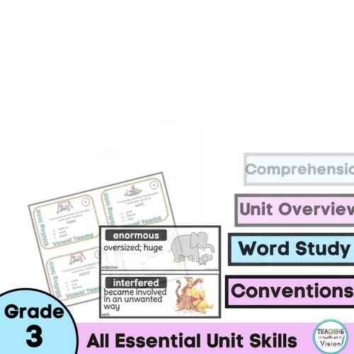 myView Grade 3 Unit 3 Bundle 2 Vocabulary Word Study Comprehension ...