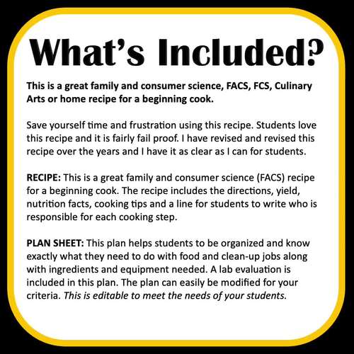 Empanada Recipe | FACS, FCS, Cooking, Culinary Arts | TPT