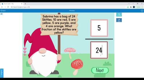 Fractions Word Problems Boom Cards by Hands on Learning LLC | TPT